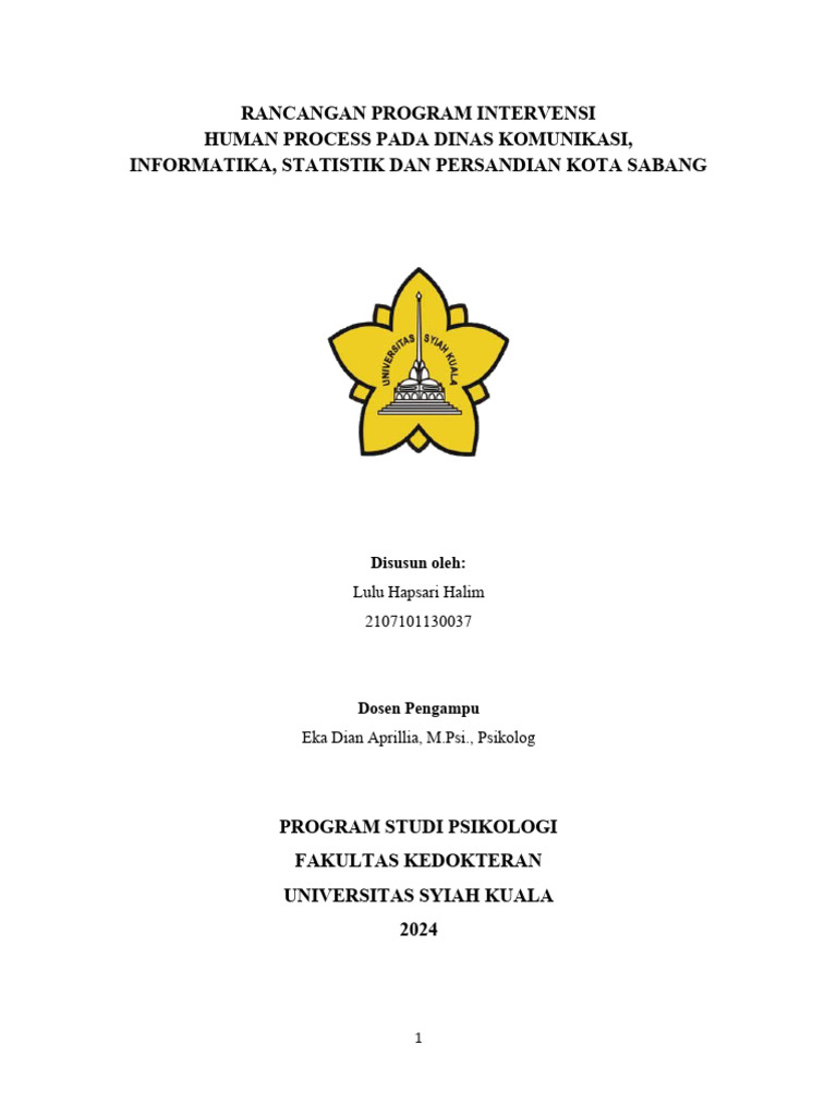 Rancangan Intervensi - Lulu Hapsari Salim | PDF