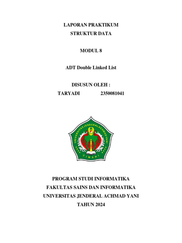 Taryadi B Mod8 Laprak Data | PDF