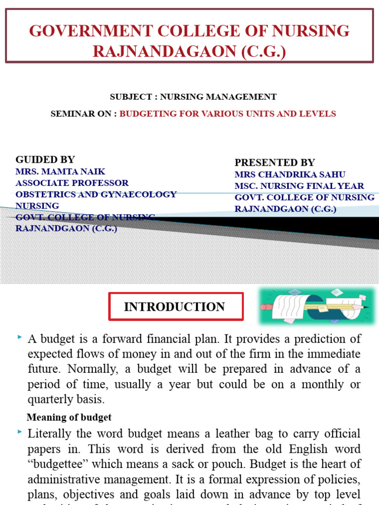 Budgeting For Various Units and Levels | PDF | Budget | Nursing