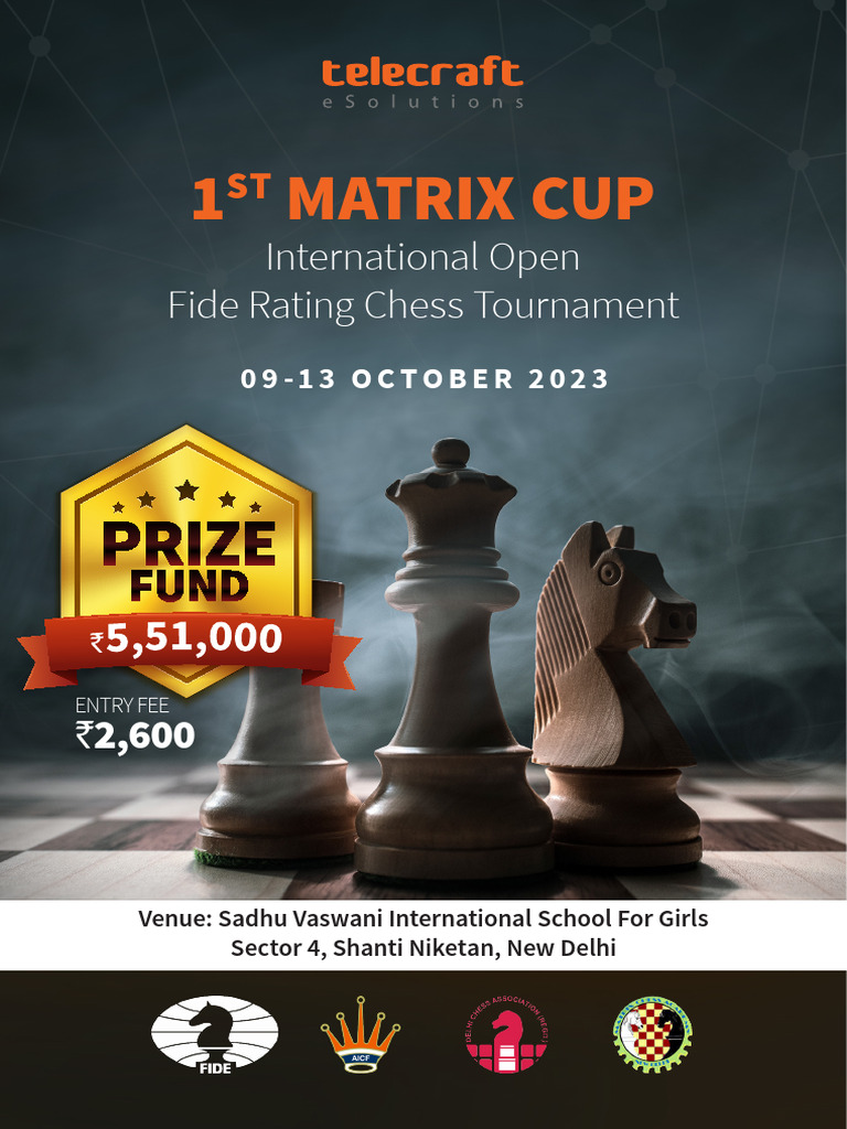1st Matrix Cup Fide Rated Chess Tournament (Accomd) | PDF | Chess