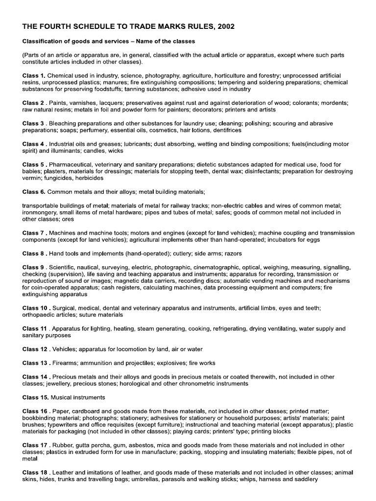 TM Classification | PDF