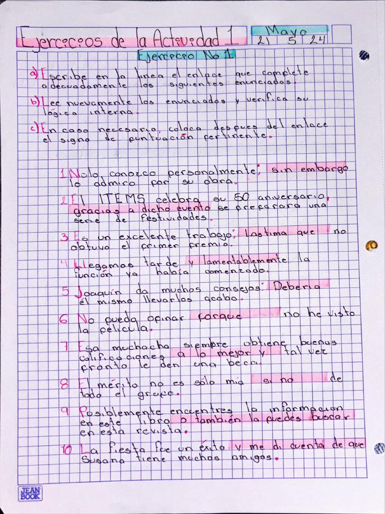 Actividad 1 Marcadores Y Conectores Textuales Primer Parcial 1 Pdf