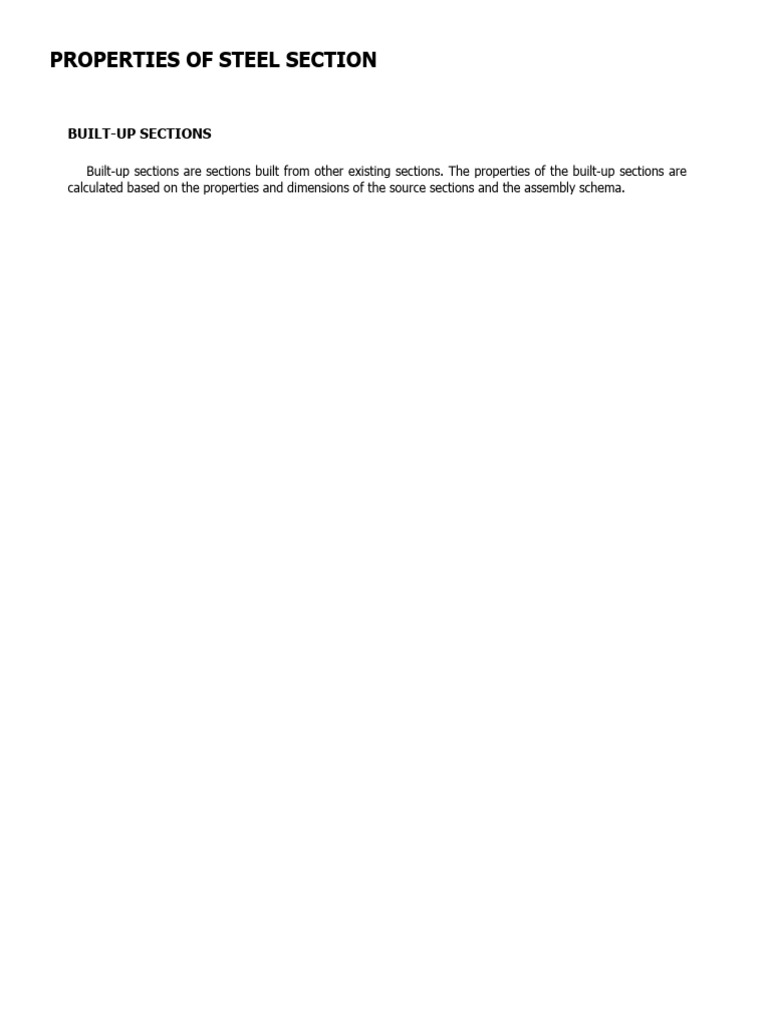 Built-Up-Sections | Download Free PDF | Continuum Mechanics | Rotation