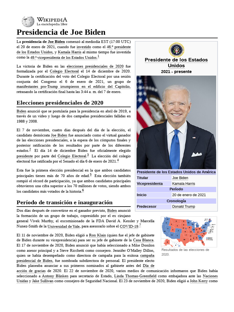 Presidencia de Joe Biden | PDF | Joe Biden