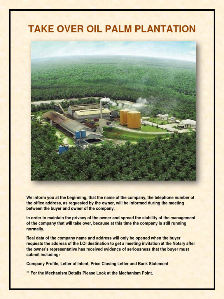 Take Over Oil Palm Plantation | Download Free PDF | Indonesian Rupiah | Economies