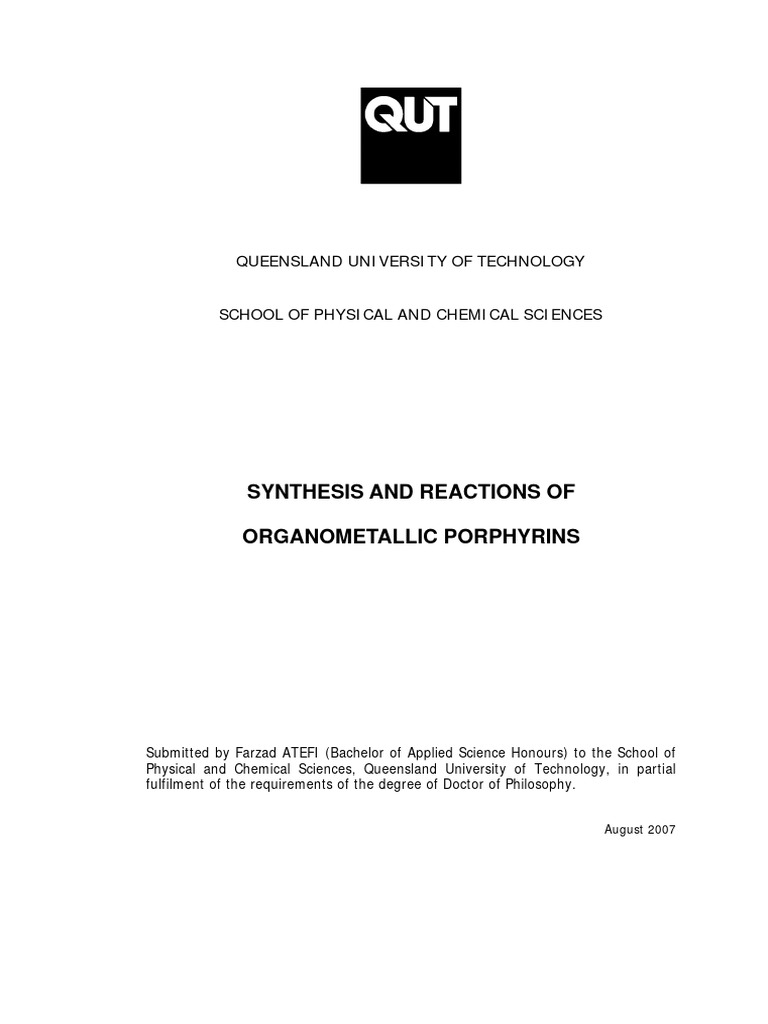 Thesis s4 | PDF | Physical Sciences | Physical Chemistry