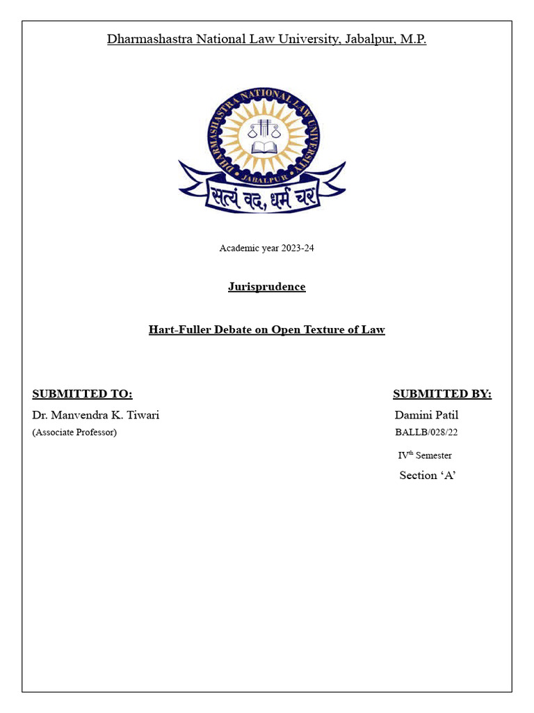 Jurisprudence Assignment | PDF | Jurisprudence | Positivism