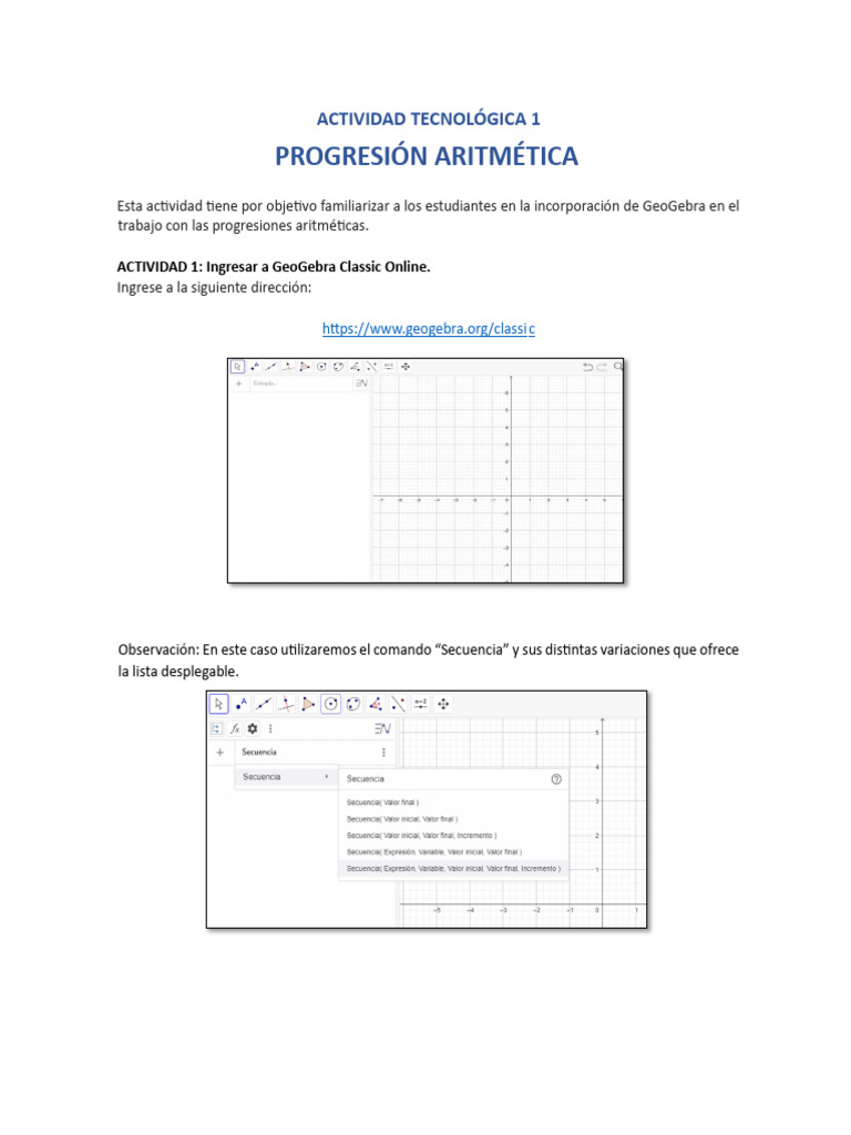 Unidad 3 - PA y PG - AT01 | PDF | Matemáticas