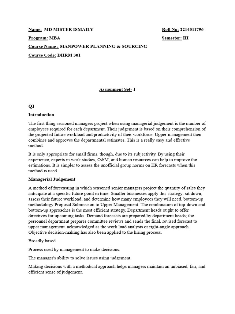 301 Full Assignment MISTER | PDF | Recruitment | Résumé