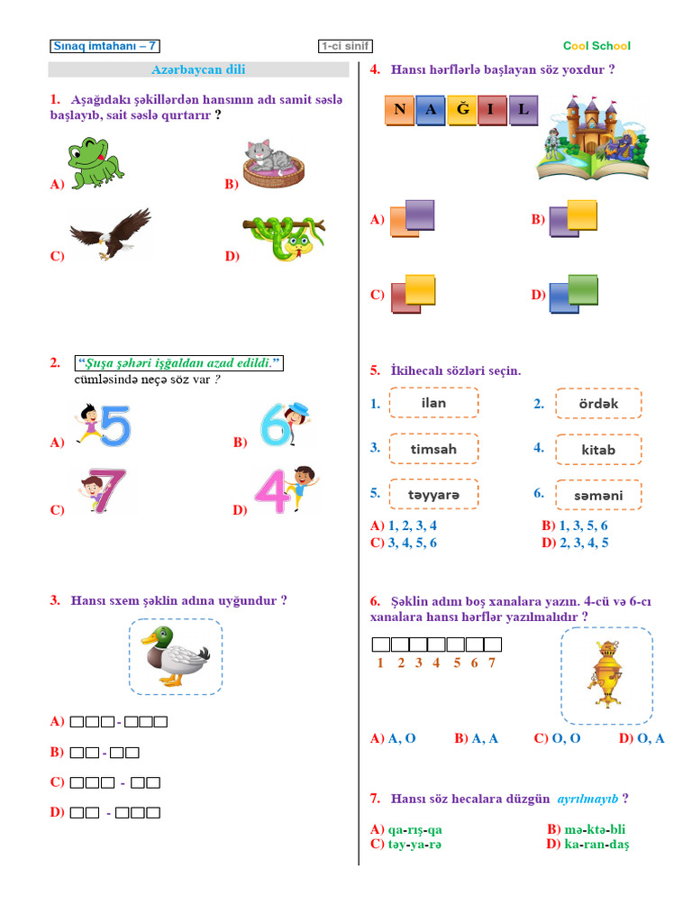 Az 1-Ci Sinif B | PDF