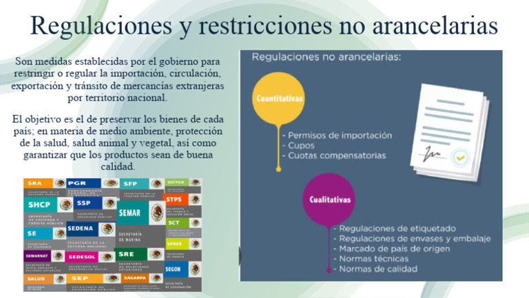 Regulaciones y Restricciones No Arancelarias | PDF | Salud y bienestar