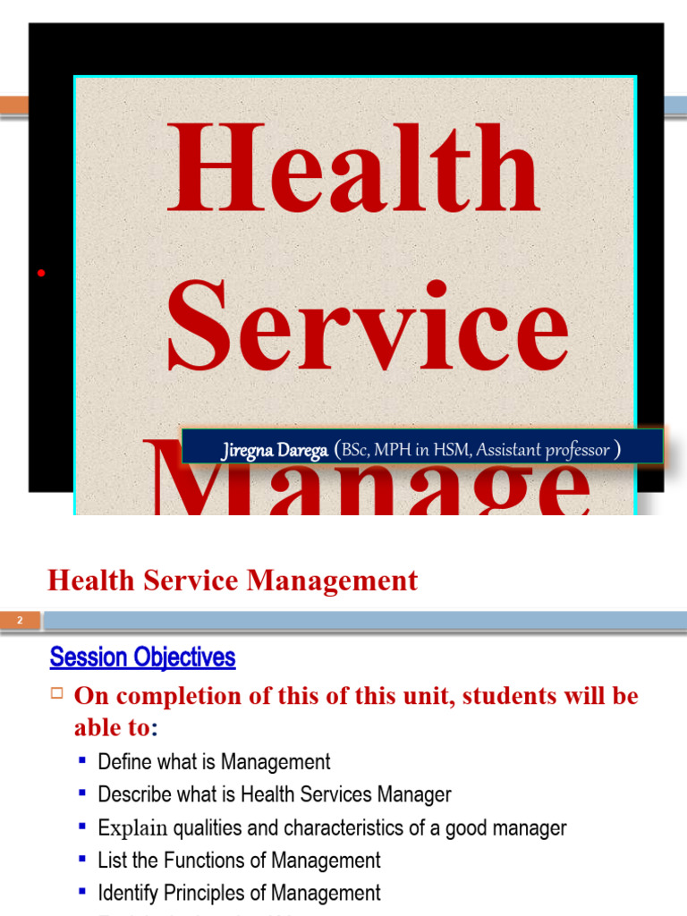 1 - Introduction to Health Management | PDF | Medicine | Science