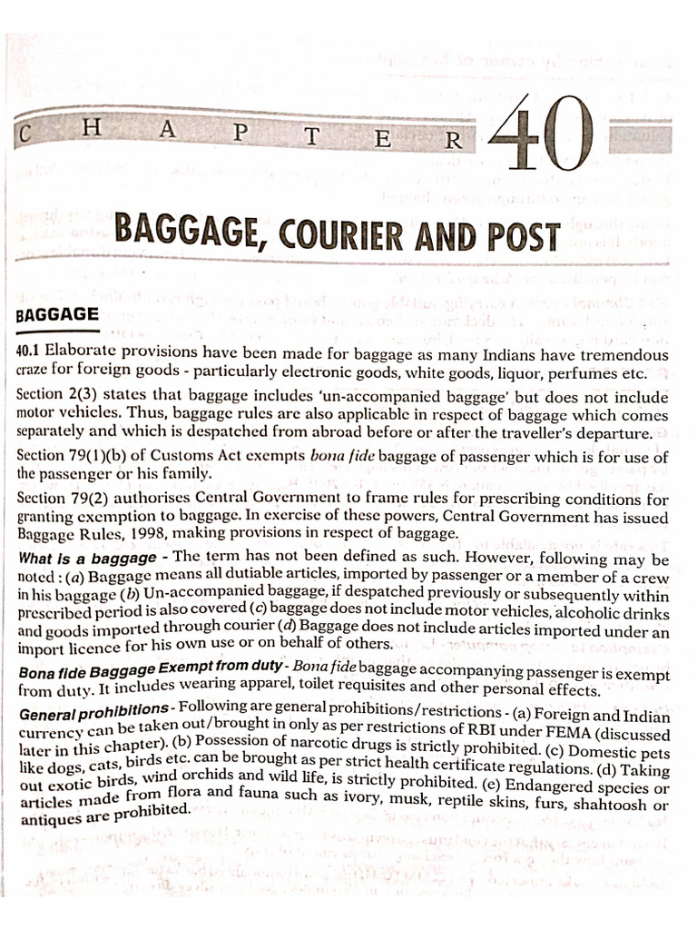 Baggage | PDF