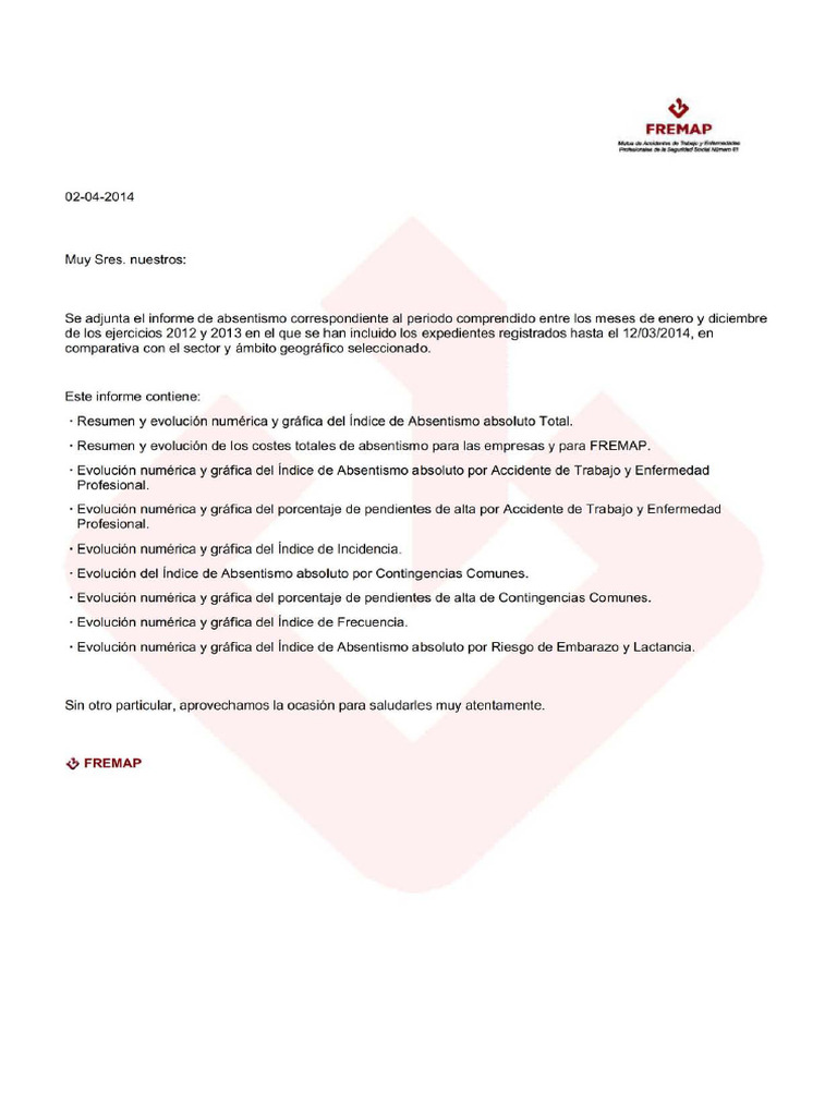 ABS01 Datos Globales Absentismo | PDF