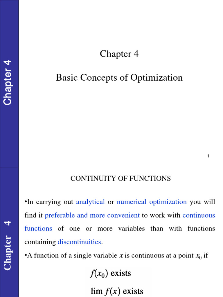 Chapter 4 | PDF | Mathematical Optimization | Function (Mathematics)