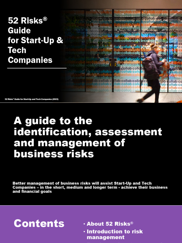 52risks Start Up and Tech Guide Jan 2023 | PDF | Risk Management | Risk