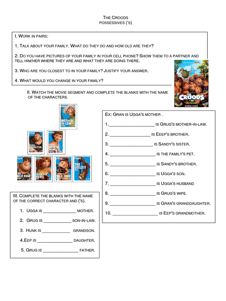 270 The Crtoods - Possessives - 'S | PDF