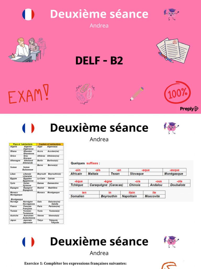 Seance 2 - Andrea DELF B2 | PDF