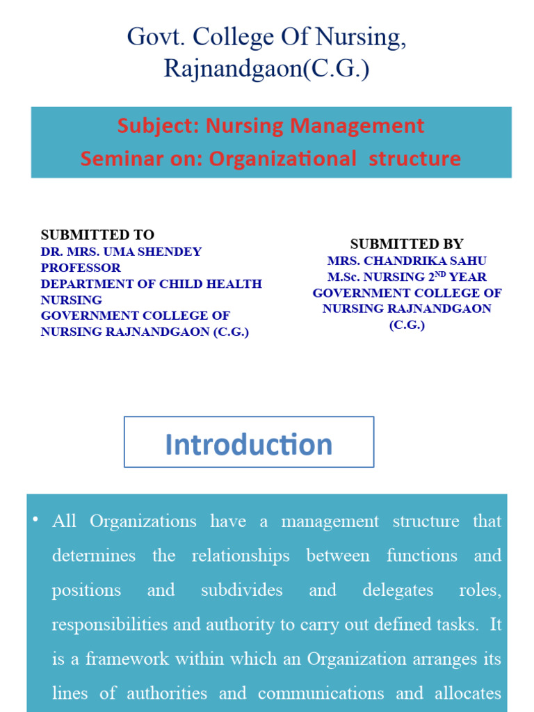 Nursing College Organizational Structure | PDF | Organizational ...