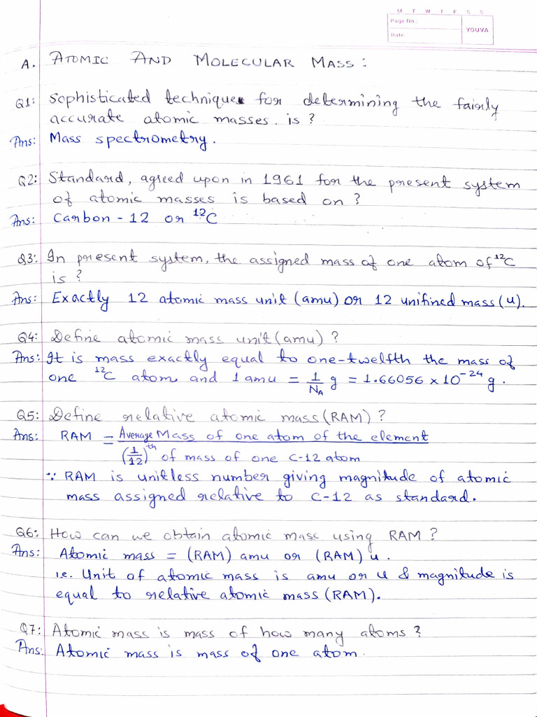 Mole Solved Examples | Download Free PDF | Chemistry | Physical Sciences