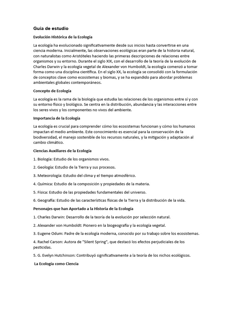 Guia Ecologia | PDF | Ecología | Entorno natural