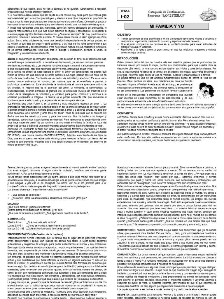Tema 003 I-02 - Mi Familia y Yo | PDF | Amor | Familia