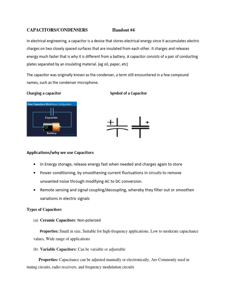 EES Notes-2024 | PDF | Capacitor | Capacitance