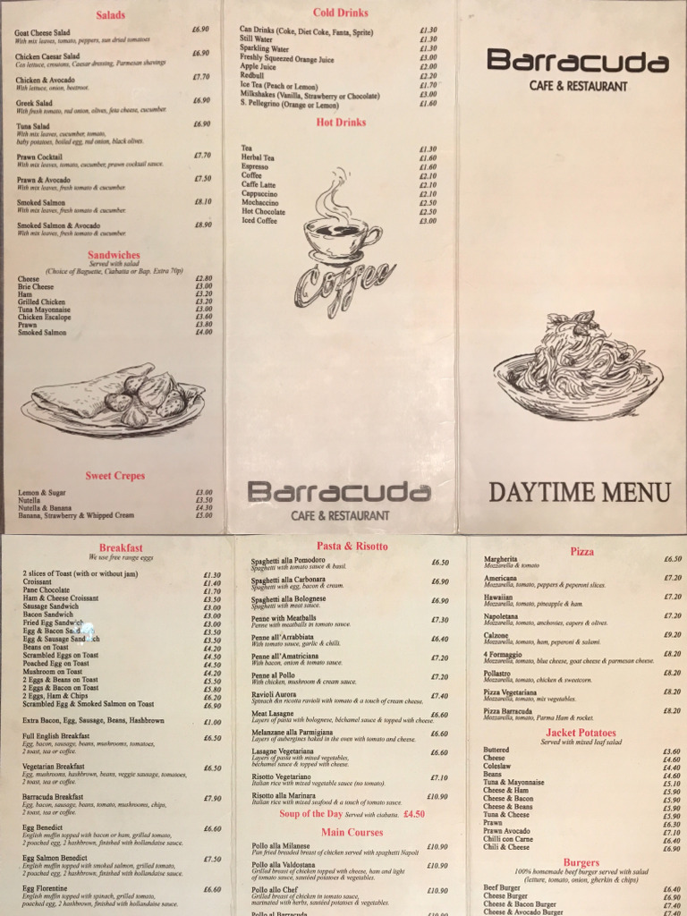 Barracuda Cafe | PDF
