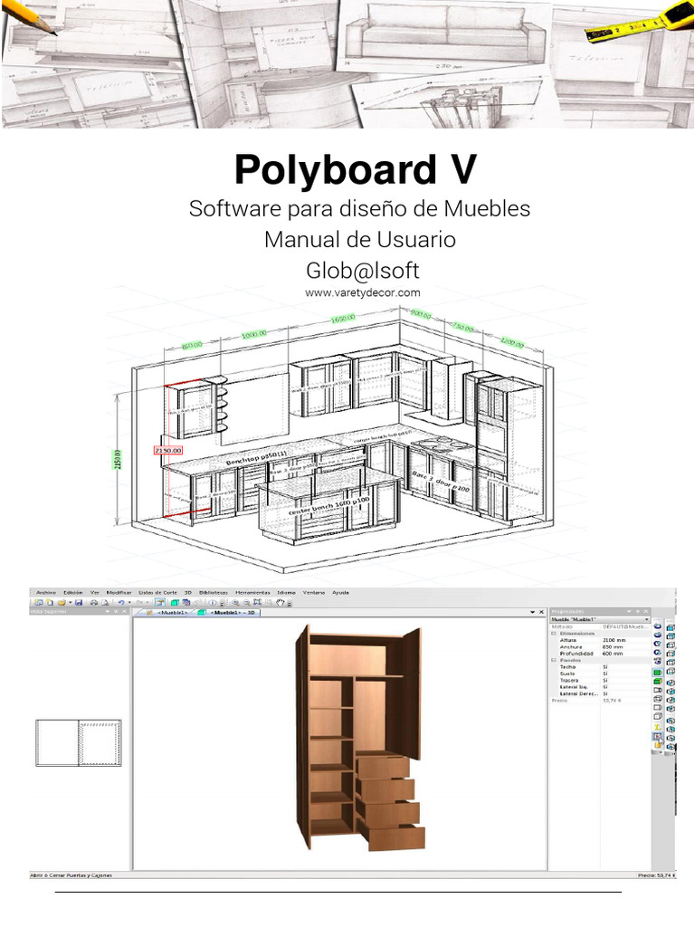 Manual de Polyboard para Diseño de Muebles | PDF | Ventana (informática ...