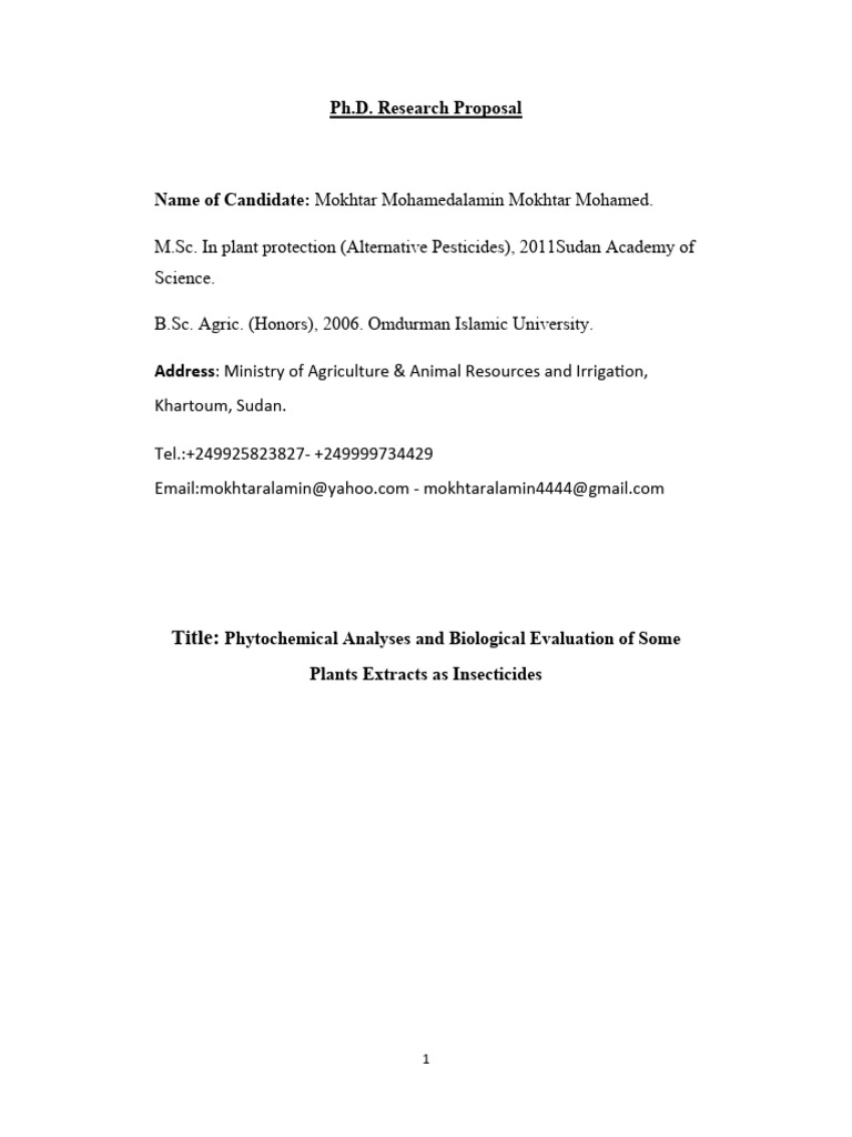 PHD Proposal | PDF | Environmental Impact Assessment