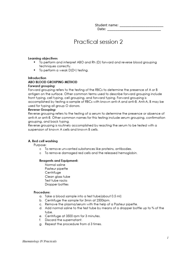 Practical - Du Testing | PDF | Clinical Medicine | Blood