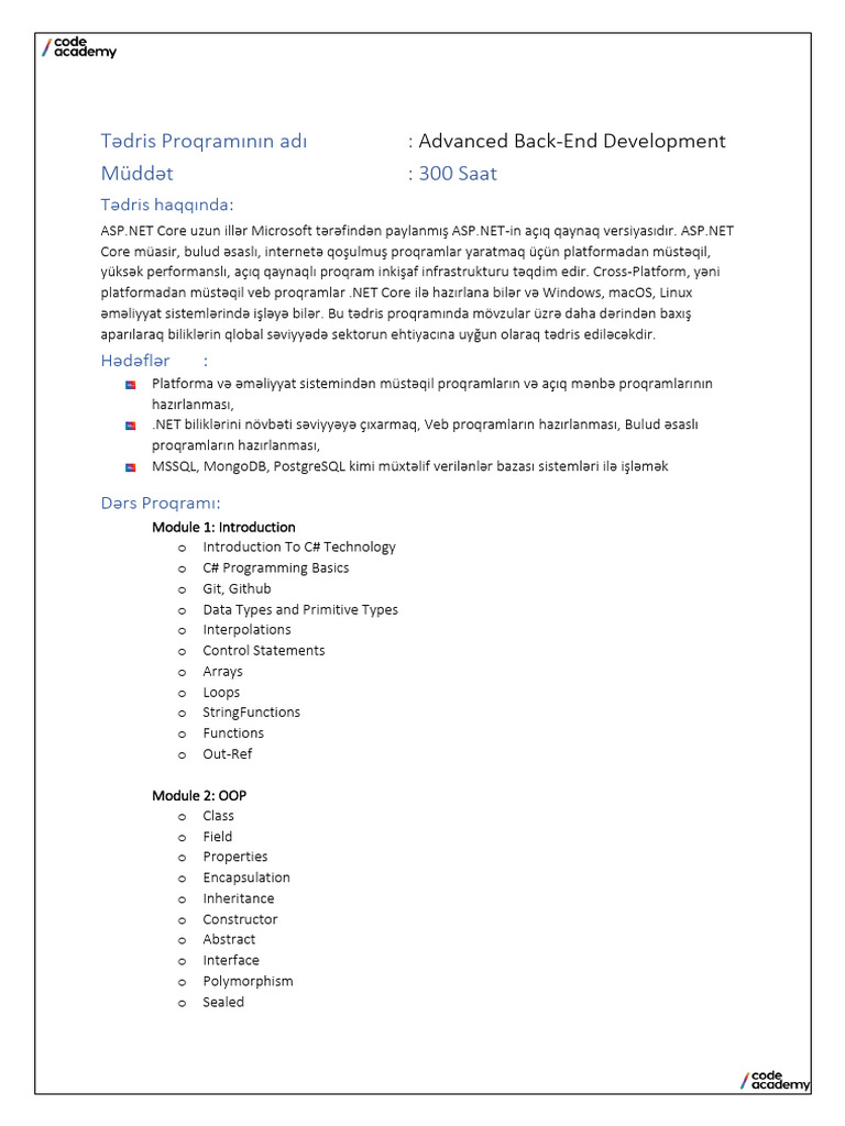CodeAcademy BackendBootcamp Last | PDF
