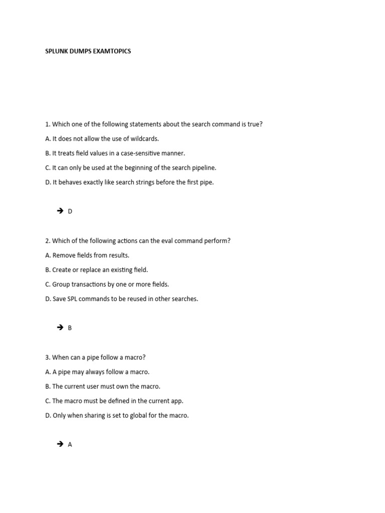 Splunk Exam Prep for IT Pros | PDF | Database Transaction | Chart