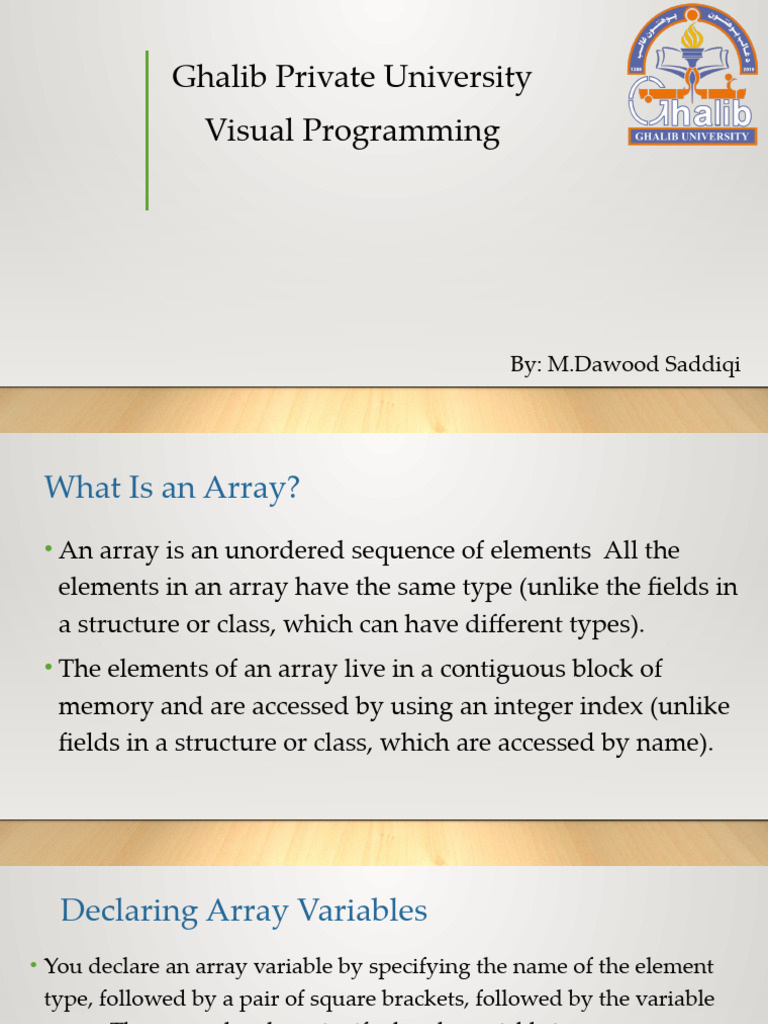 Lecture-07 Array | PDF | Parameter (Computer Programming) | C Sharp ... Lecture-07 Array | PDF | Parameter (Computer Programming) | C Sharp ...