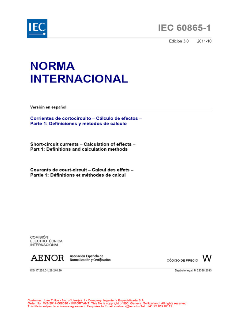 IEC 60865-1 CC Conductores Rígidos y Flexibles-3-4 | PDF | Science ...