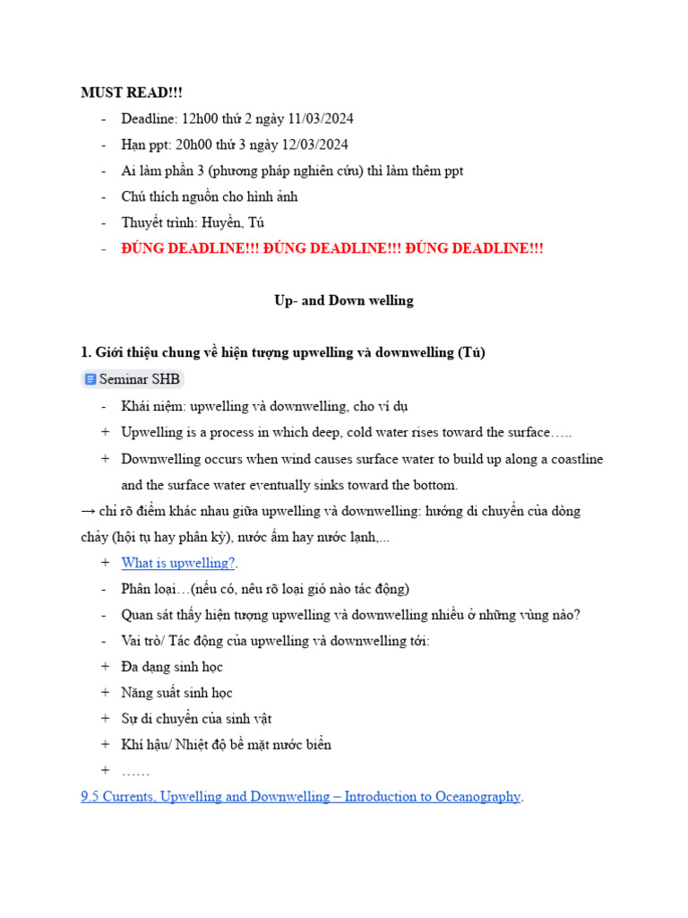 Up - and Down Welling | PDF