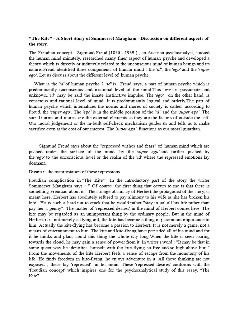 The Kite - Different Aspects | PDF | Id | Unconscious Mind