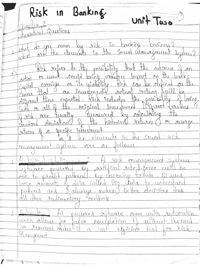 Risk in Banking (Assignment 2) | PDF