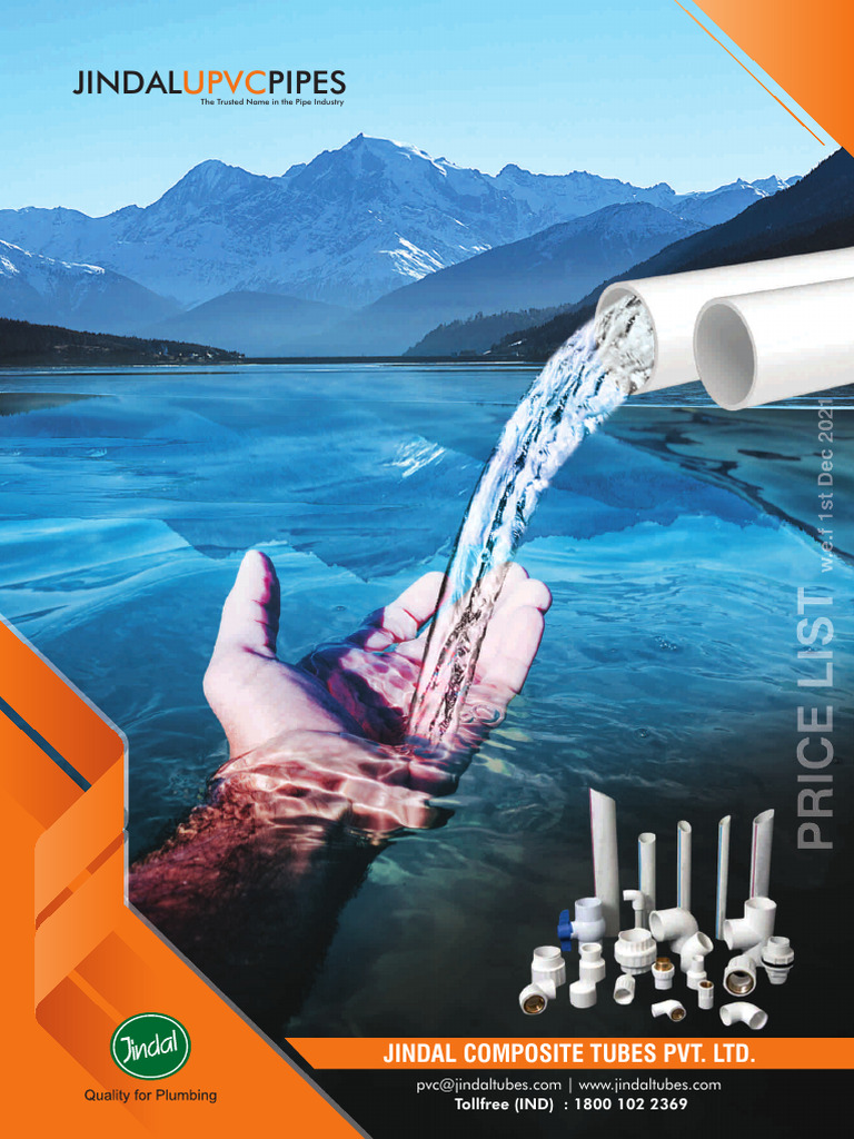 Jindal UPVC Pipes Price List 2024 | PDF | Pipe (Fluid Conveyance ...