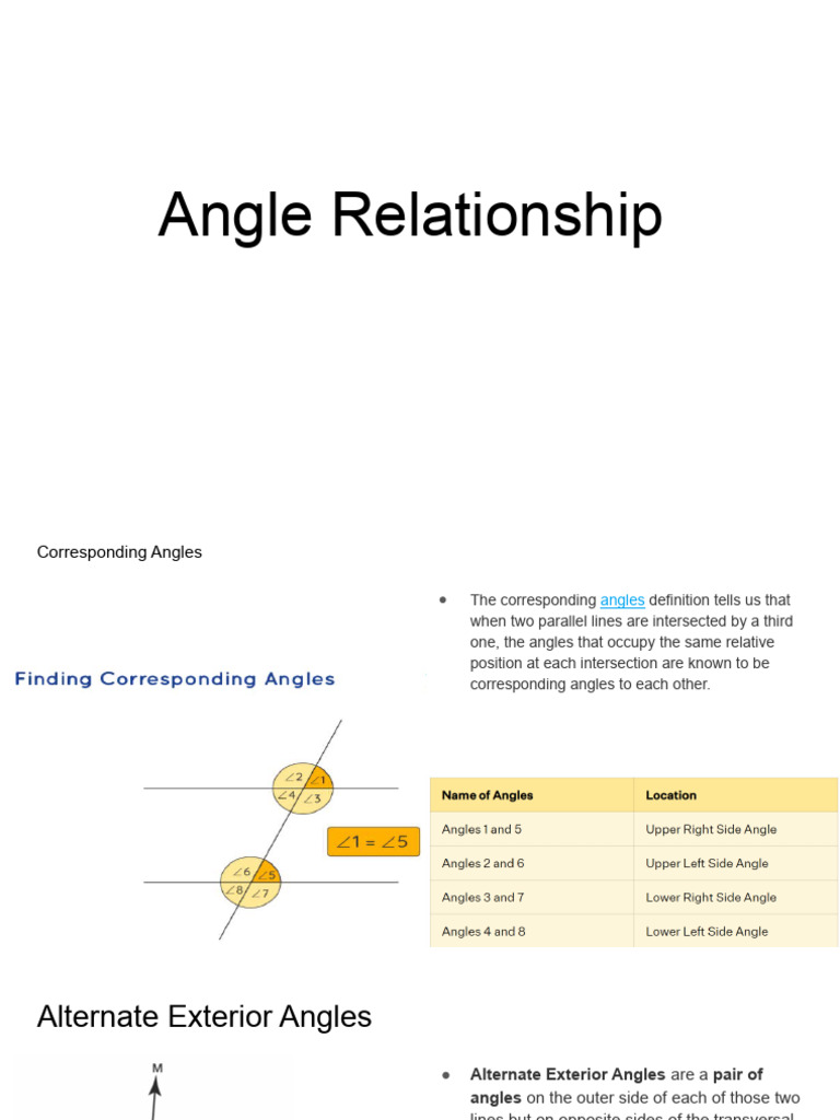 Angle Relationship | Download Free PDF | Angle | Triangle