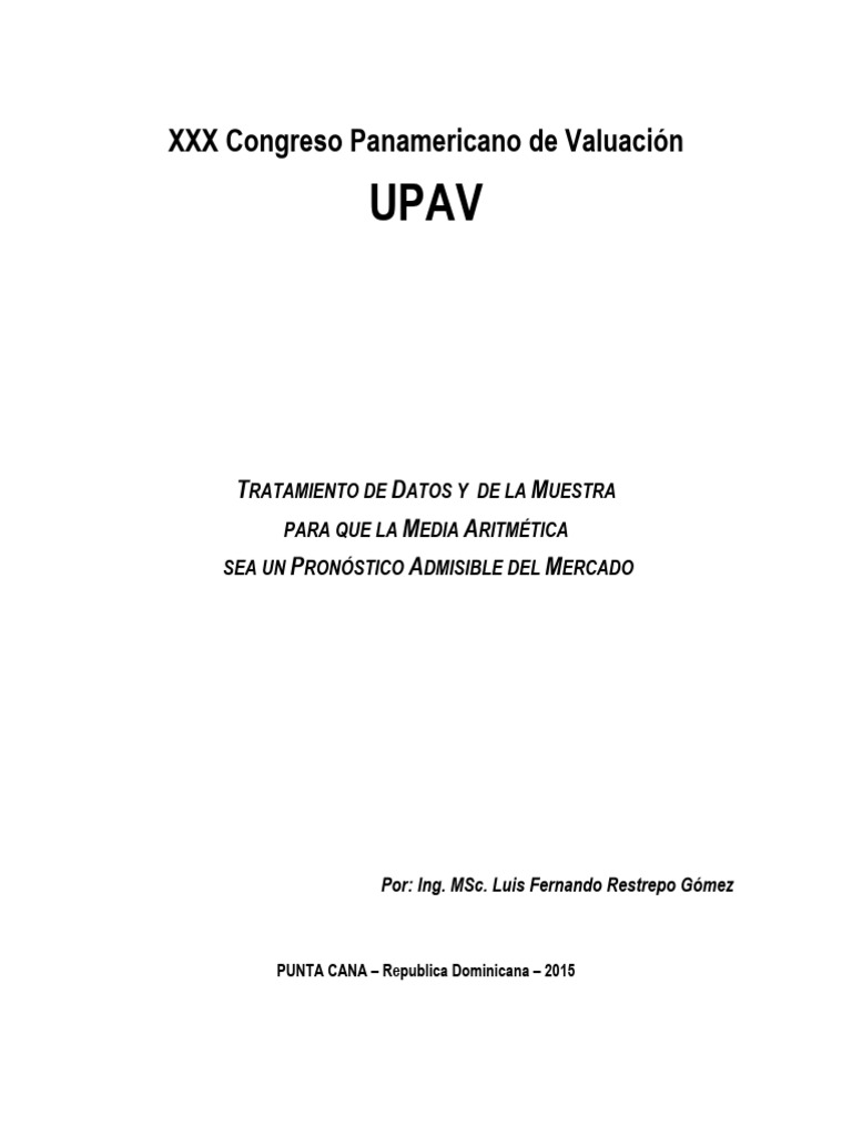 4.6. Ponencia UPAV Punta CANA LFRG | PDF | Diferencia | Media