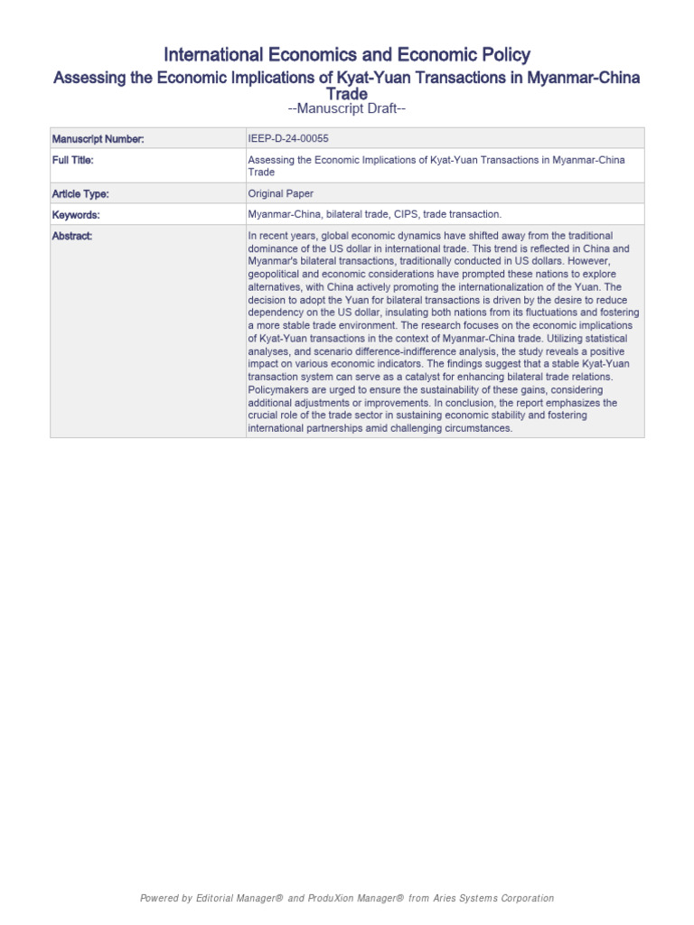 IEEP D 24 00055 Reviewer | PDF | Linear Regression | Regression Analysis