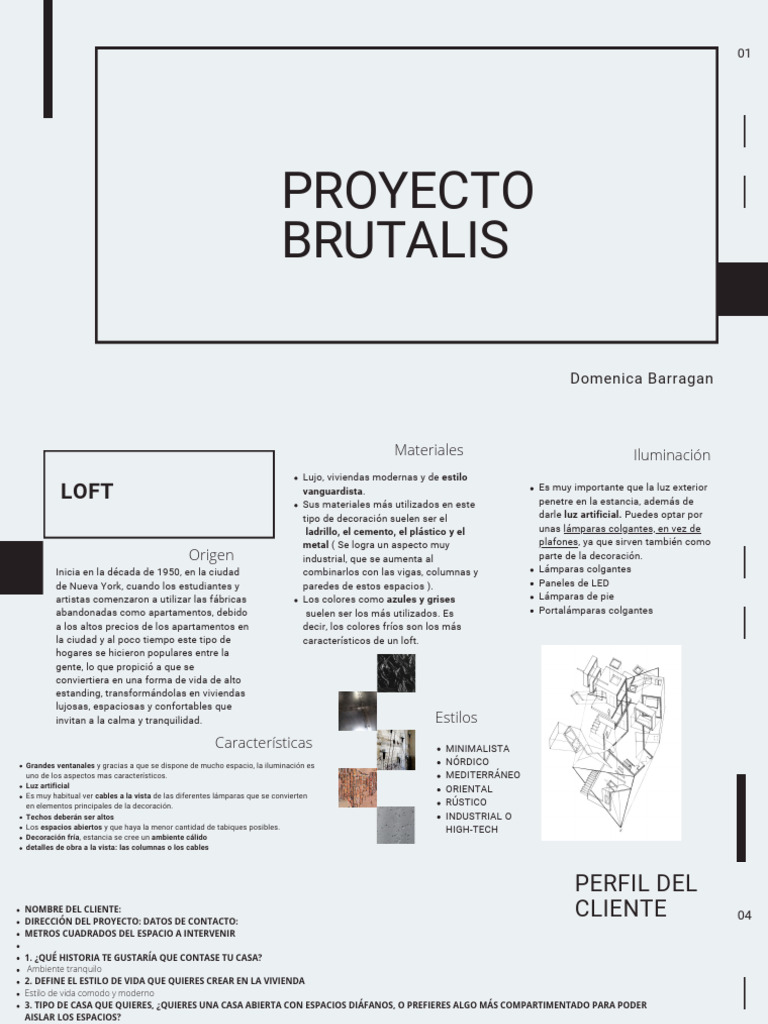 Proyecto Loft | PDF | Dormitorio | Cocina