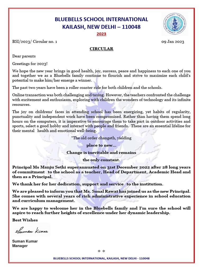 Circular No 1 2023 | PDF