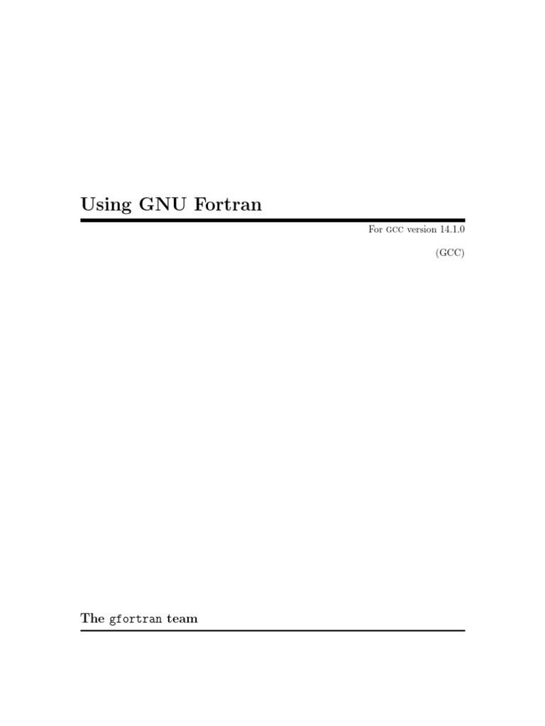 GCC 14.1 GNU Fortran Manual | PDF | Gnu | Computer Programming