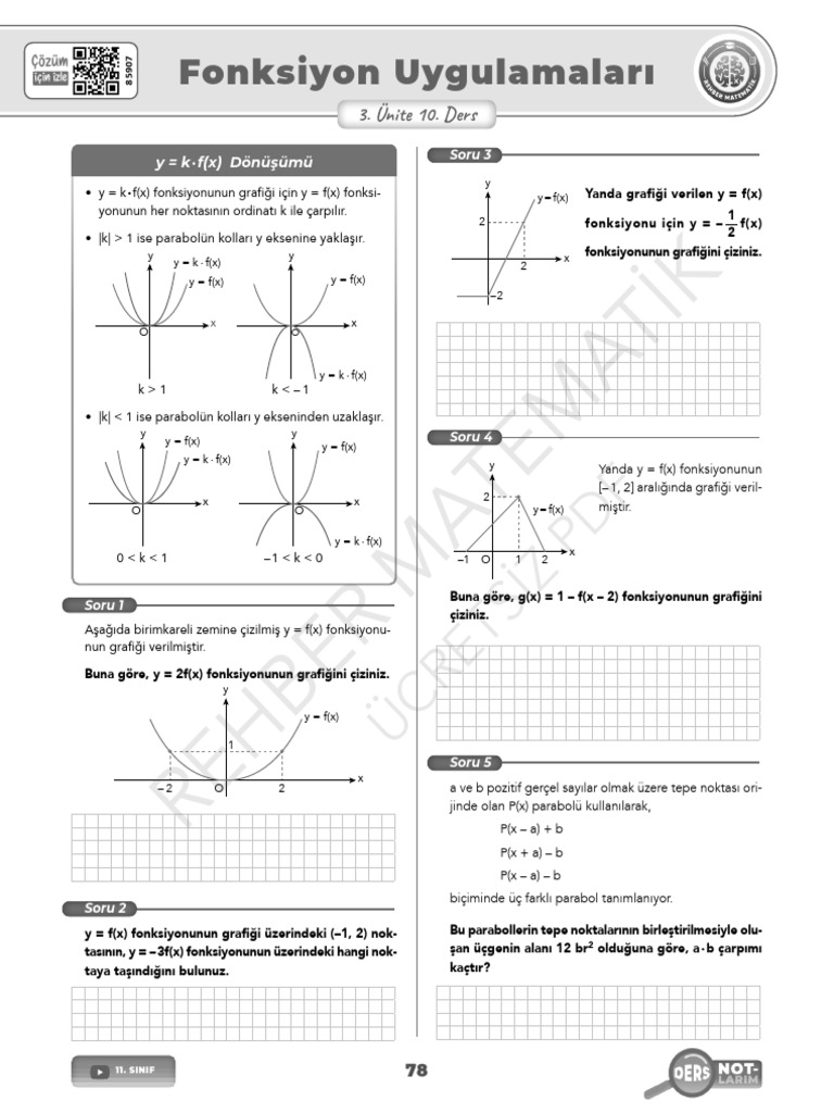 10 - Ders - 11 Sinif Matbook Fonksi̇yon Uygulamalari | PDF