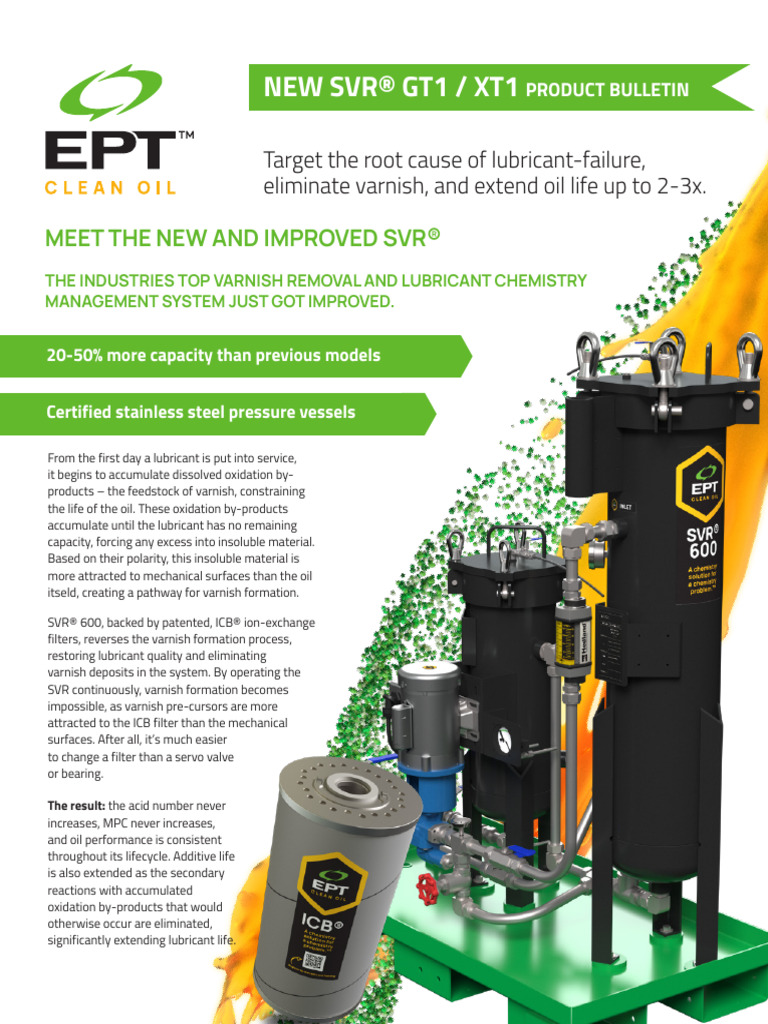 SVR® GT - XT RO Product Bulletin - UP24 - Web | PDF | Lubricant | Motor Oil