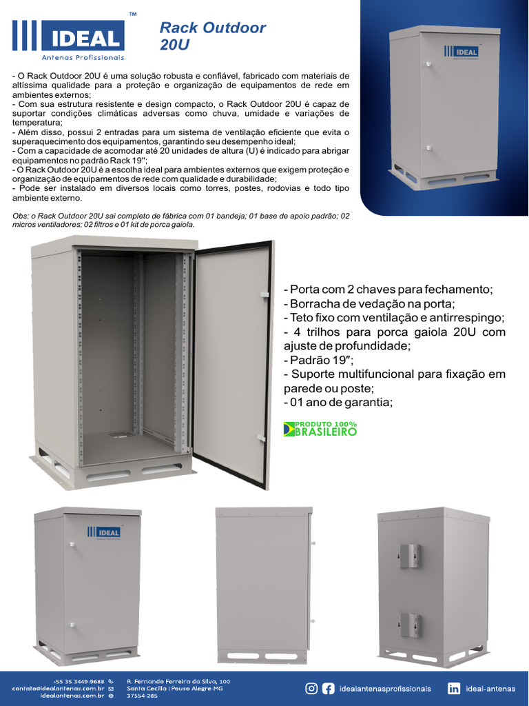 Rack 20U DATASHEET-1 | PDF