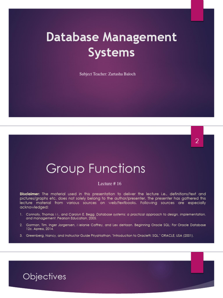 Group Functions | PDF | Data | Computer Data