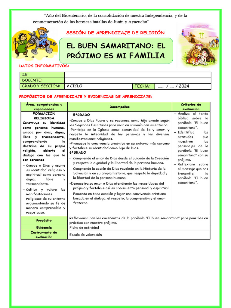 Ses-Juev-Relig-El Buen Samaritano El Prójimo Es Mi Familia - Jezabel ...